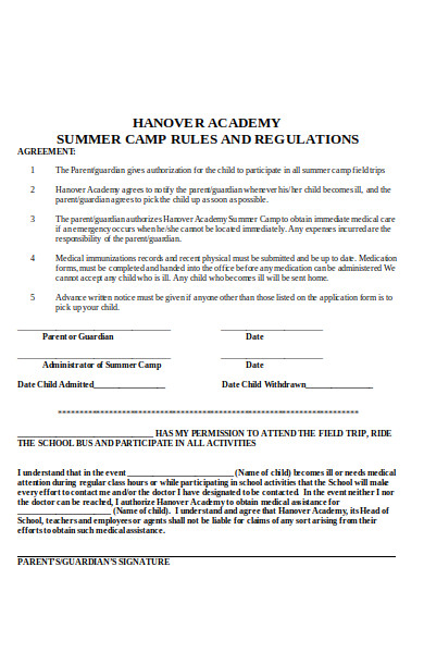 FREE 31+ Summer Camp Application Forms in PDF | MS Word | XLS