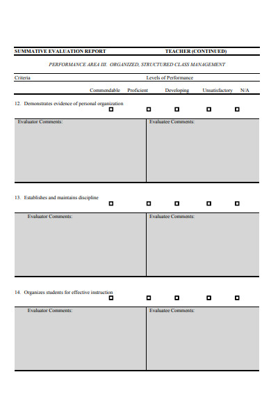 FREE 32+ Teachers Evaluation Forms in PDF | Ms Word