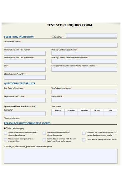 FREE 50+ Inquiry Forms in PDF | MS Word (doc.)