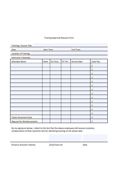 FREE 37+ Training Request Forms in PDF | Ms Word