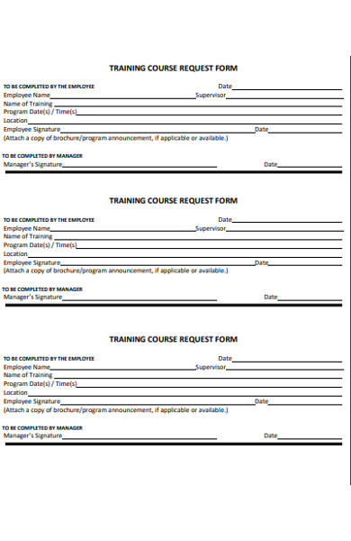 FREE 37+ Training Request Forms in PDF | Ms Word