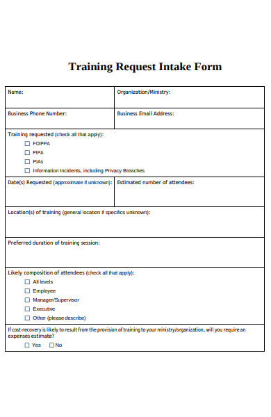 FREE 37+ Training Request Forms in PDF | Ms Word