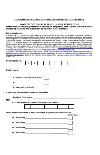 FREE 31+ Tutor Application Forms in PDF | MS Word