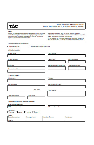 FREE 31+ Tutor Application Forms in PDF | MS Word