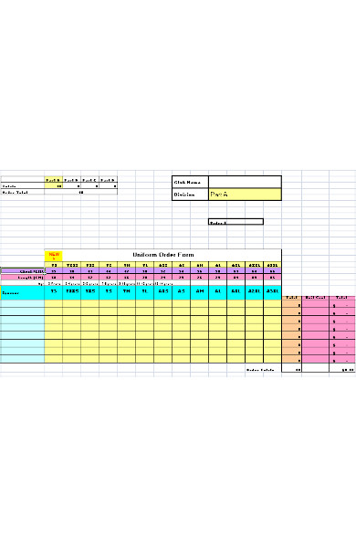 FREE 22+ Uniform Order Forms in PDF | MS Word | XLS