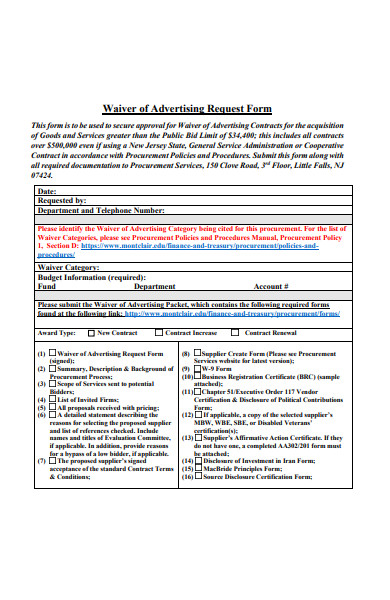 FREE 40+ Advertising Request Forms in PDF | MS Word