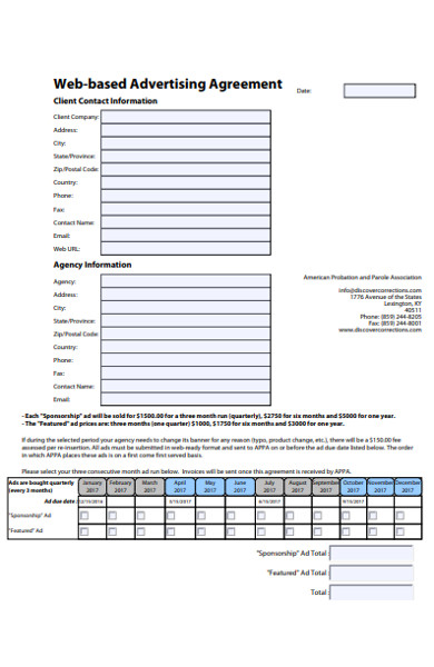 FREE 20+ Advertising Agreement Forms in PDF | Ms Word
