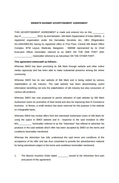 FREE 20+ Advertising Agreement Forms in PDF | Ms Word