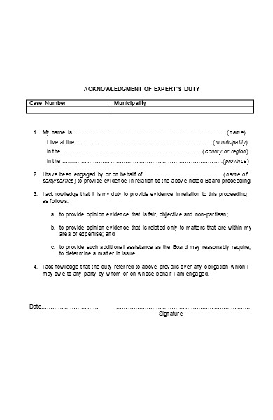 FREE 51+ Acknowledgment Forms in PDF | MS Word
