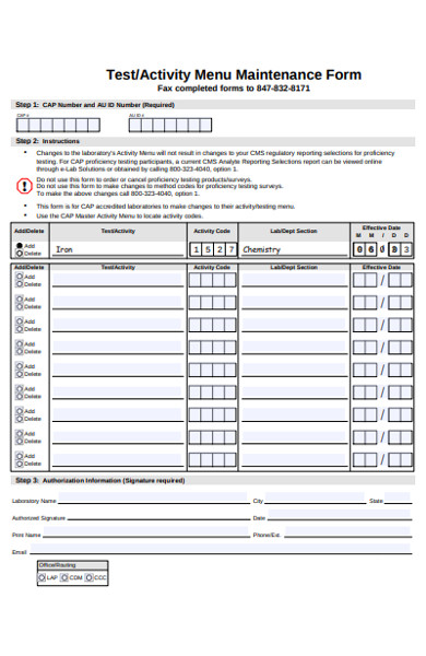 FREE 49+ Menu Forms in PDF | Ms Word | Excel