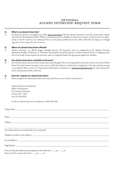 FREE 29+ Interview Request Forms in PDF | Ms Word