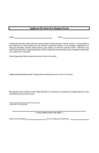 FREE 29+ Interview Request Forms in PDF | Ms Word