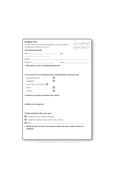 FREE 15+ Restaurant Feedback Form Samples, PDF, MS Word, Google Docs