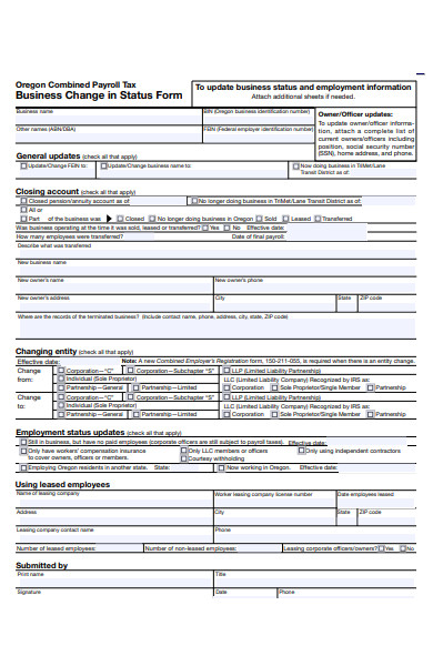 FREE 51+ Change of Status Forms in PDF | MS Word