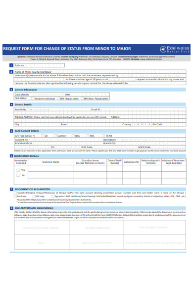 FREE 51+ Change of Status Forms in PDF | MS Word
