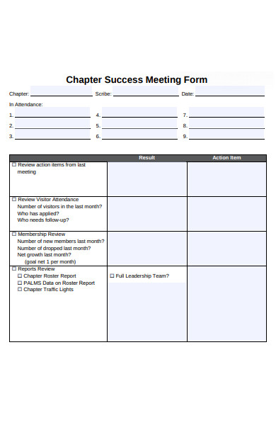 FREE 43+ Meeting Forms in PDF | Ms Word | Excel