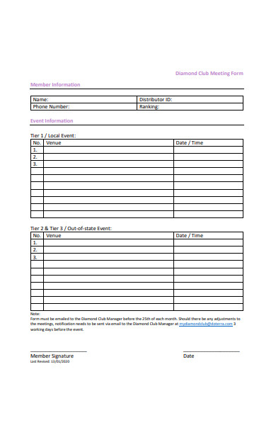 FREE 43+ Meeting Forms in PDF | Ms Word | Excel