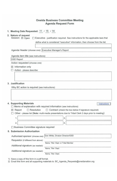 FREE 43+ Meeting Forms in PDF | Ms Word | Excel