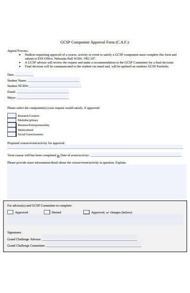 FREE 54+ Approval Form Samples, PDF, MS Word, Google Docs, Excel