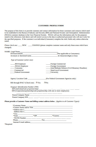 FREE 55+ Profile Form Samples, PDF, MS Word, Google Docs, Excel