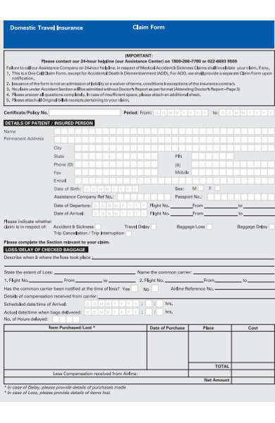 FREE 39+ Travel Claim Forms in PDF | Ms Word | Excel