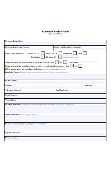 FREE 55+ Profile Form Samples, PDF, MS Word, Google Docs, Excel