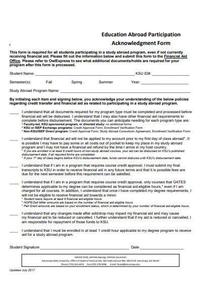 FREE 51+ Acknowledgment Forms in PDF | MS Word