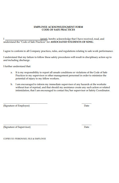 FREE 51+ Acknowledgment Forms in PDF | MS Word