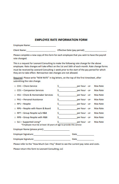 FREE 49+ Employee Forms in PDF | Ms Word | Excel