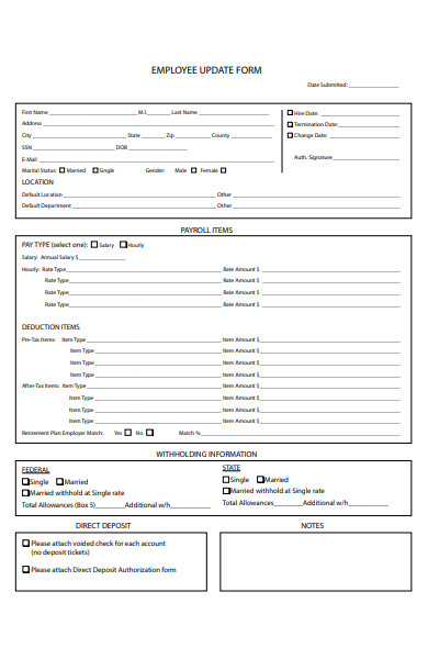 FREE 51+ Employee Form Samples, PDF, MS Word, Google Docs