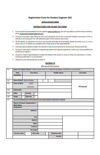FREE 51+ Student Forms in PDF | Ms Word | Excel