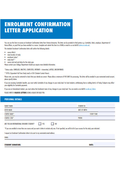 FREE 30+ Enrollment Confirmation Forms Download – How to Create Guide, Tips