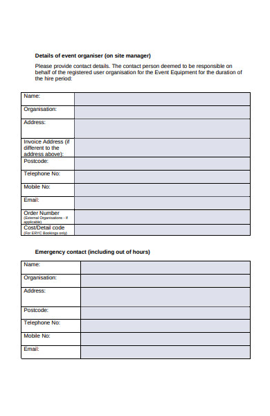 FREE 49+ Booking Forms in PDF | Ms Word | Excel