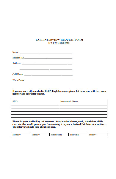 FREE 29+ Interview Request Forms in PDF | Ms Word