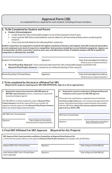 FREE 54+ Approval Form Samples, PDF, MS Word, Google Docs, Excel
