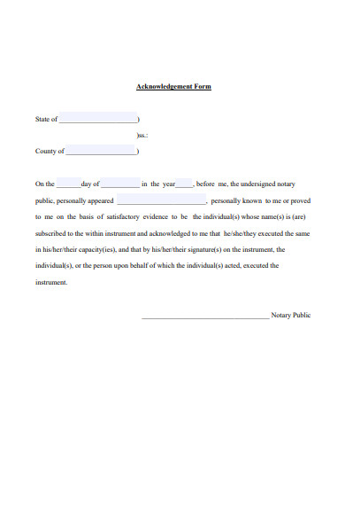 FREE 51+ Acknowledgment Forms in PDF | MS Word