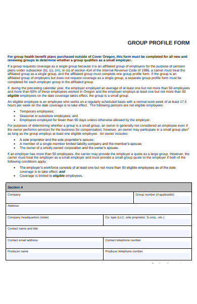 FREE 55+ Profile Form Samples, PDF, MS Word, Google Docs, Excel