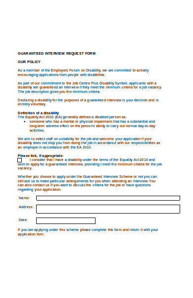 FREE 29+ Interview Request Forms in PDF | Ms Word