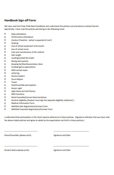 FREE 51+ Sign Off Form Samples, PDF, MS Word, Google Docs