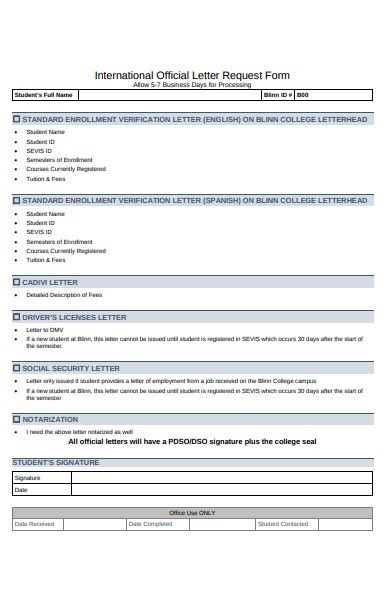 FREE 49+ Letter Request Forms in PDF | Ms Word