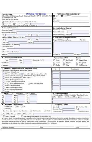 FREE 55+ Profile Form Samples, PDF, MS Word, Google Docs, Excel