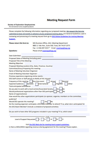 FREE 43+ Meeting Forms in PDF | Ms Word | Excel