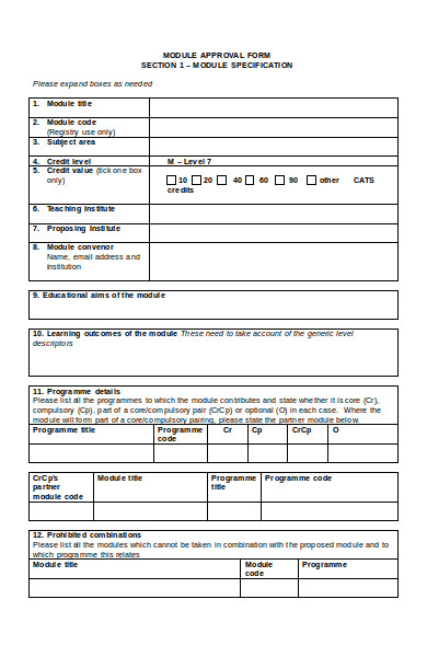 FREE 51+ Approval Forms in PDF | Ms Word | Excel