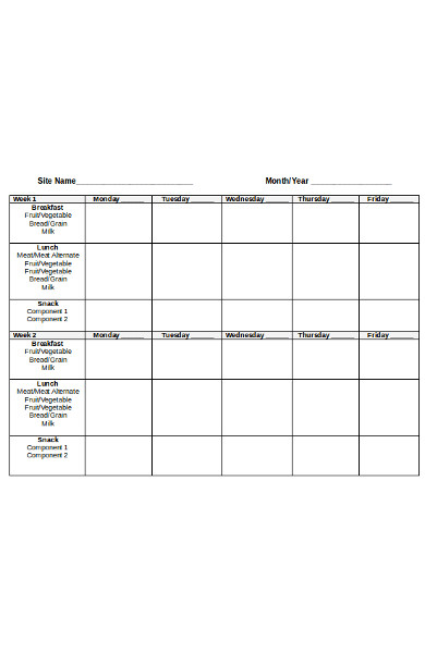 FREE 49+ Menu Forms in PDF | Ms Word | Excel