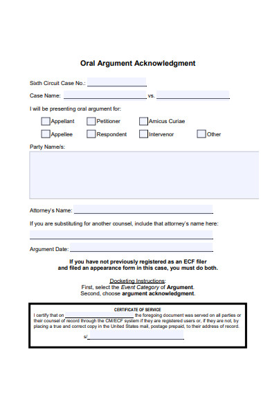 FREE 51+ Acknowledgment Forms in PDF | MS Word