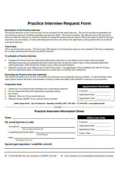 FREE 29+ Interview Request Forms in PDF | Ms Word