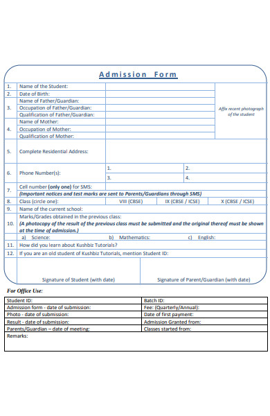 FREE 51+ Student Forms in PDF | Ms Word | Excel