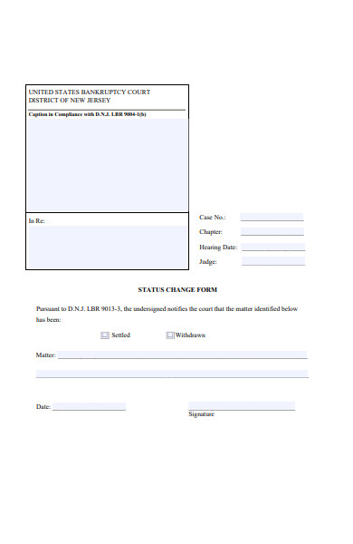 FREE 51+ Change of Status Forms in PDF | MS Word