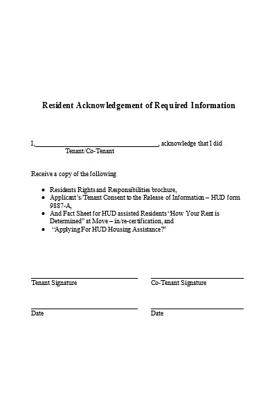 FREE 51+ Acknowledgment Forms in PDF | MS Word