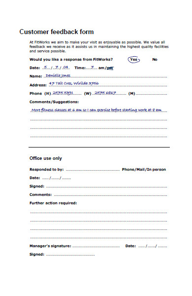 FREE 13+ Restaurant Feedback Forms in PDF